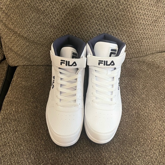 Fila | Shoes | Fila Mens White Hightop Sneakers | Poshmark